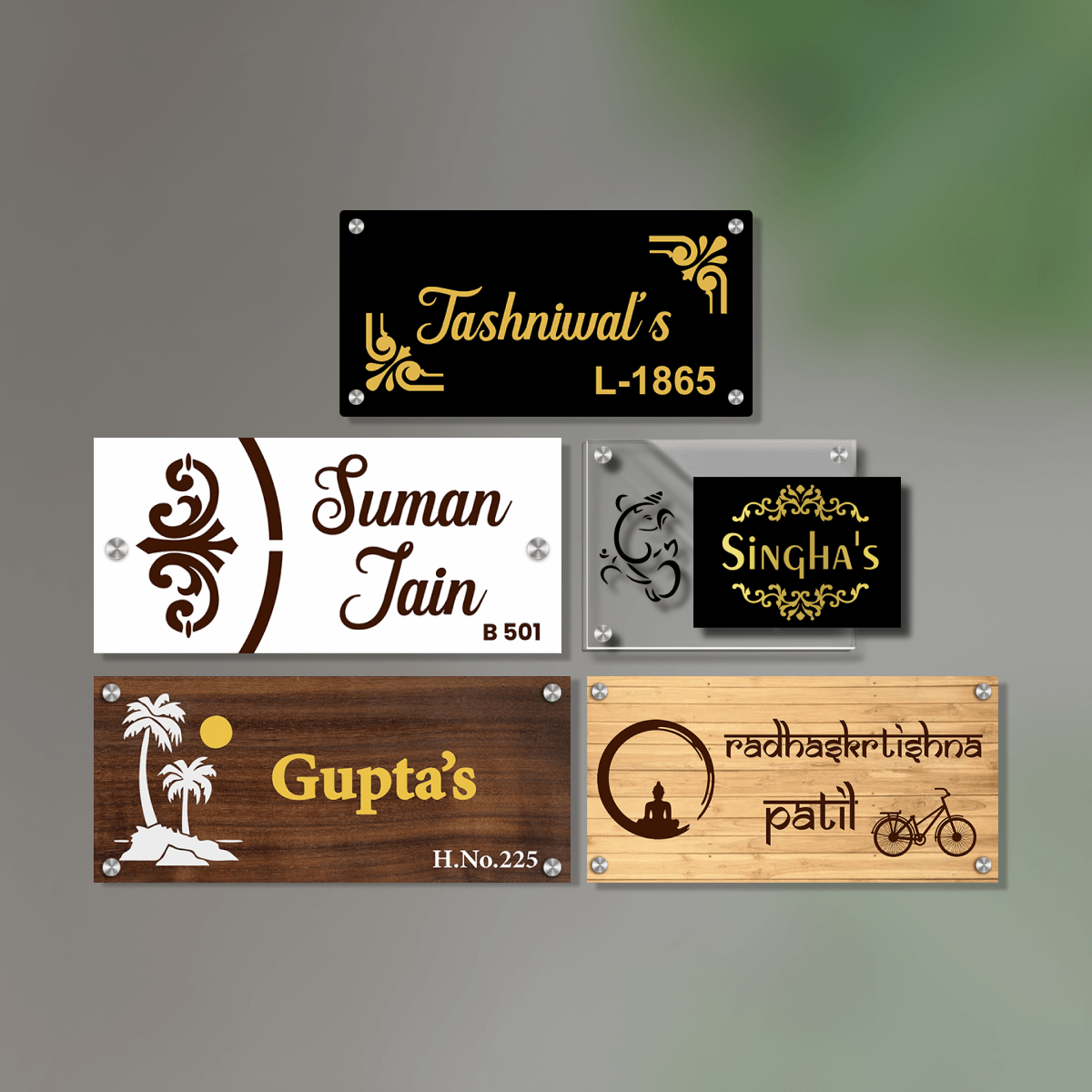 Name Plate For Home - House Name Plate Online In India – NameplateWale