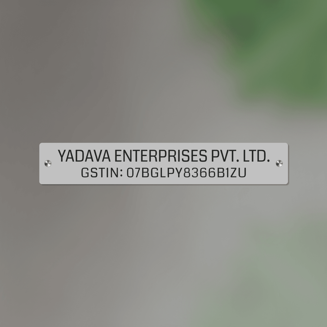 Acrylic Office Name Plate - Glass Name Board For Office – NameplateWale