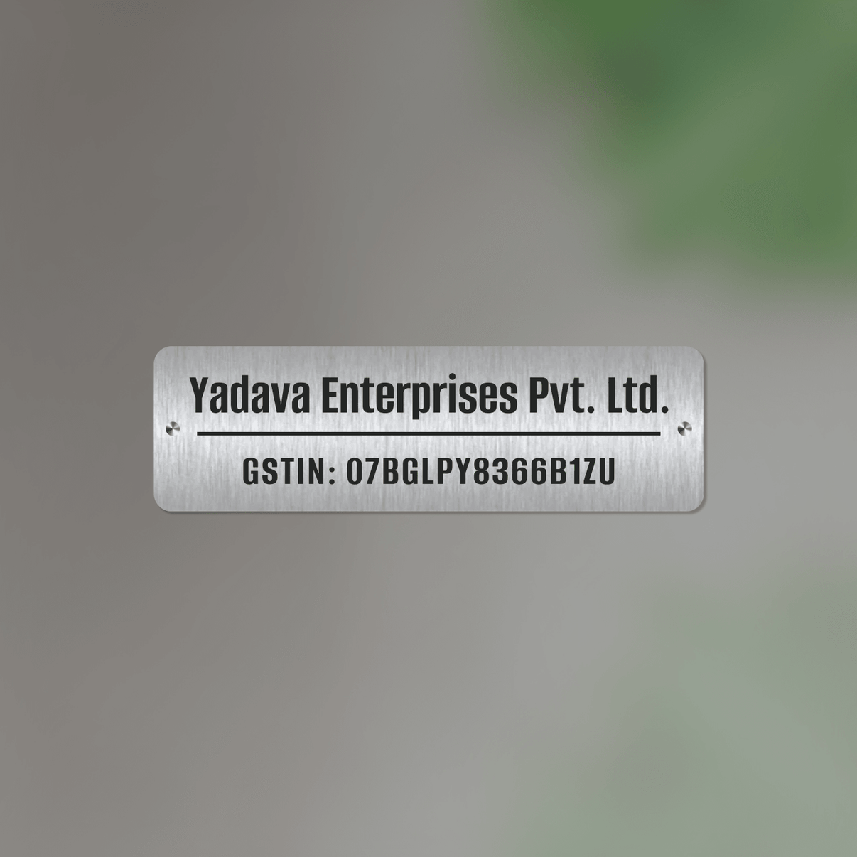 Office Name Plate with Company Name and GST Number – NameplateWale